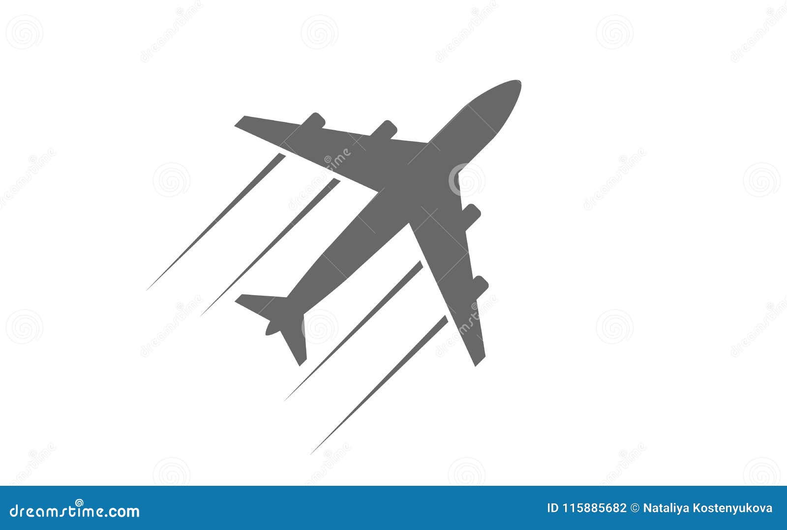 Grey icon plane stock vector. Illustration of airplane - 115885682