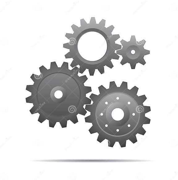 Grey Illustration of Sprockets. Vector Illustration Stock Illustration ...