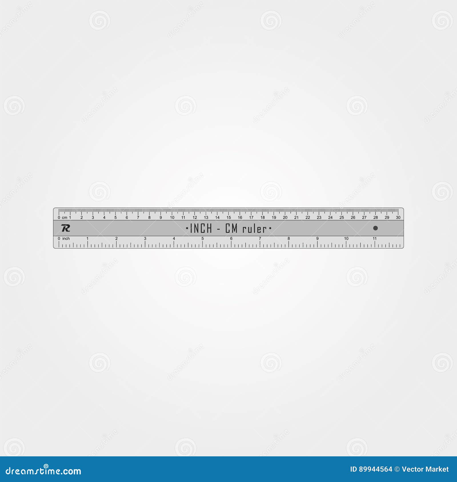 Ruler. Grey Inch Cm Flat Vector Design Stock Vector - Illustration of ...