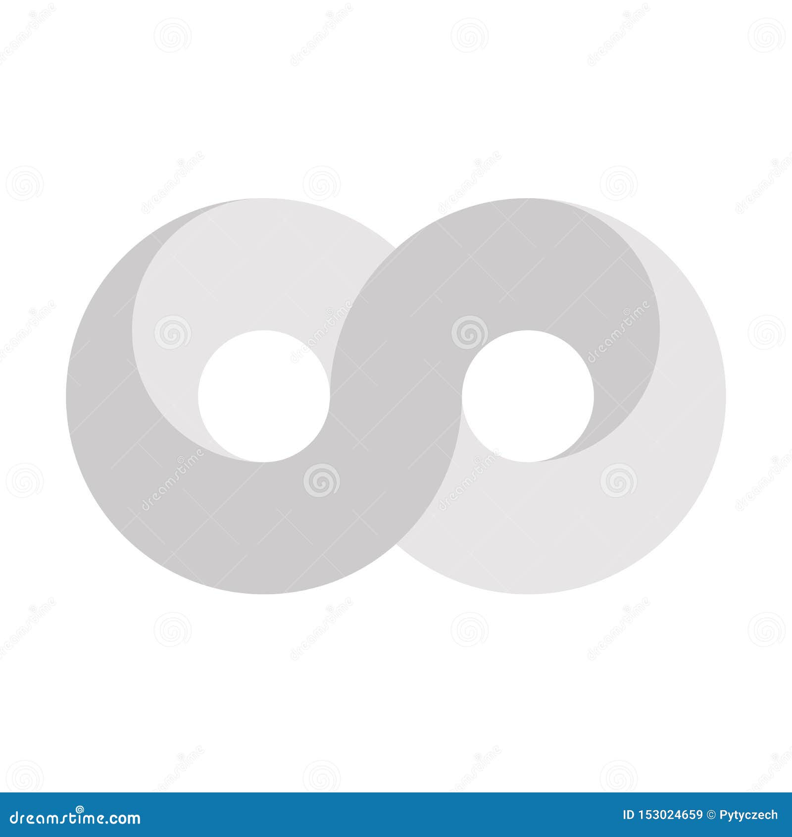 Grey Infinity Symbol Icon. Hand Drawn Watercolor Vectori Illustration ...