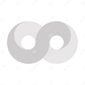 Grey Infinity Symbol Icon. 3D-like Design Effect Stock Vector ...