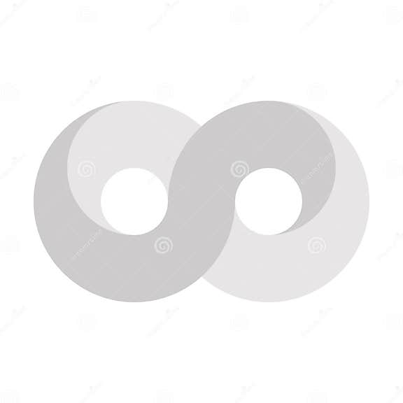 Grey Infinity Symbol Icon. 3D-like Design Effect Stock Vector ...