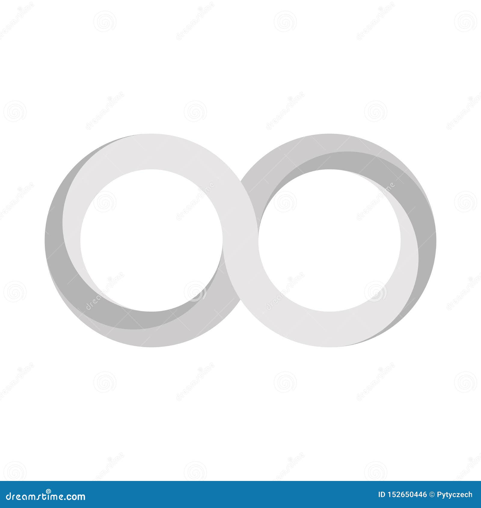 Grey Infinity Symbol Icon. Hand Drawn Watercolor Vectori Illustration ...