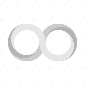 Grey Infinity Symbol Icon. 3D-like Gradient Design Effect Stock Vector ...