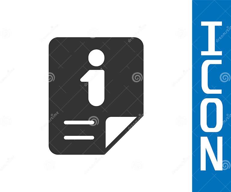 Grey Information Icon Isolated on White Background. Vector Stock Vector ...