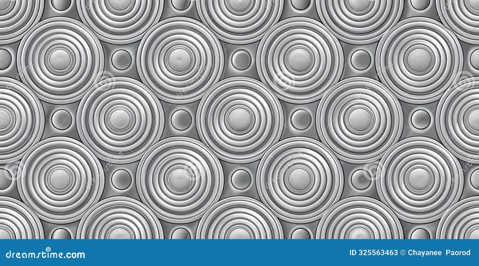 Grey Isometric Concentric Ring Fold Seamless Pattern Stock Photography ...