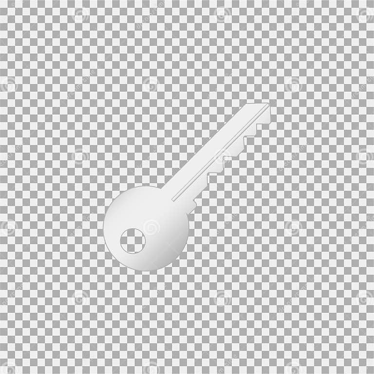 Grey Key Icon on the Grey Background Stock Vector - Illustration of ...