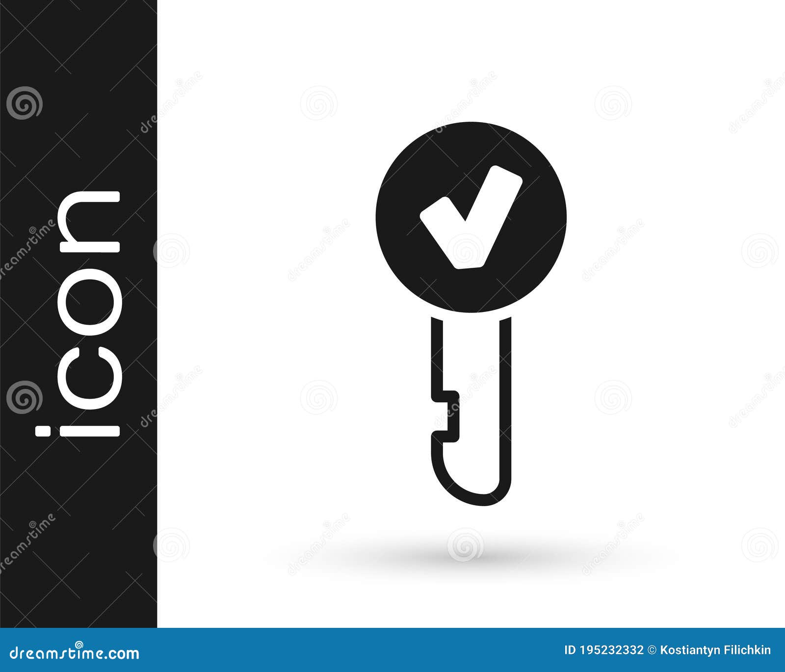 Grey Key Icon Isolated on White Background. Vector Illustration Stock ...