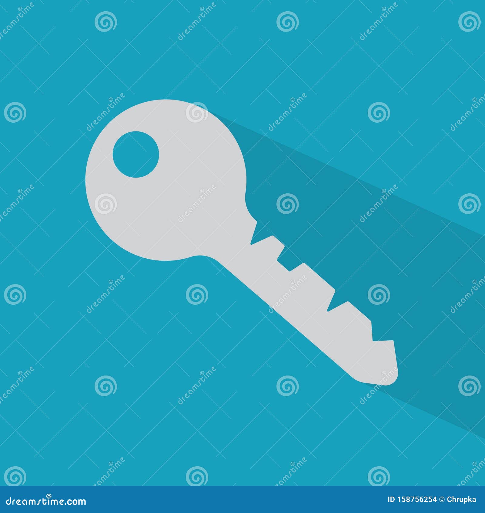 Grey key icon stock vector. Illustration of method, security - 158756254
