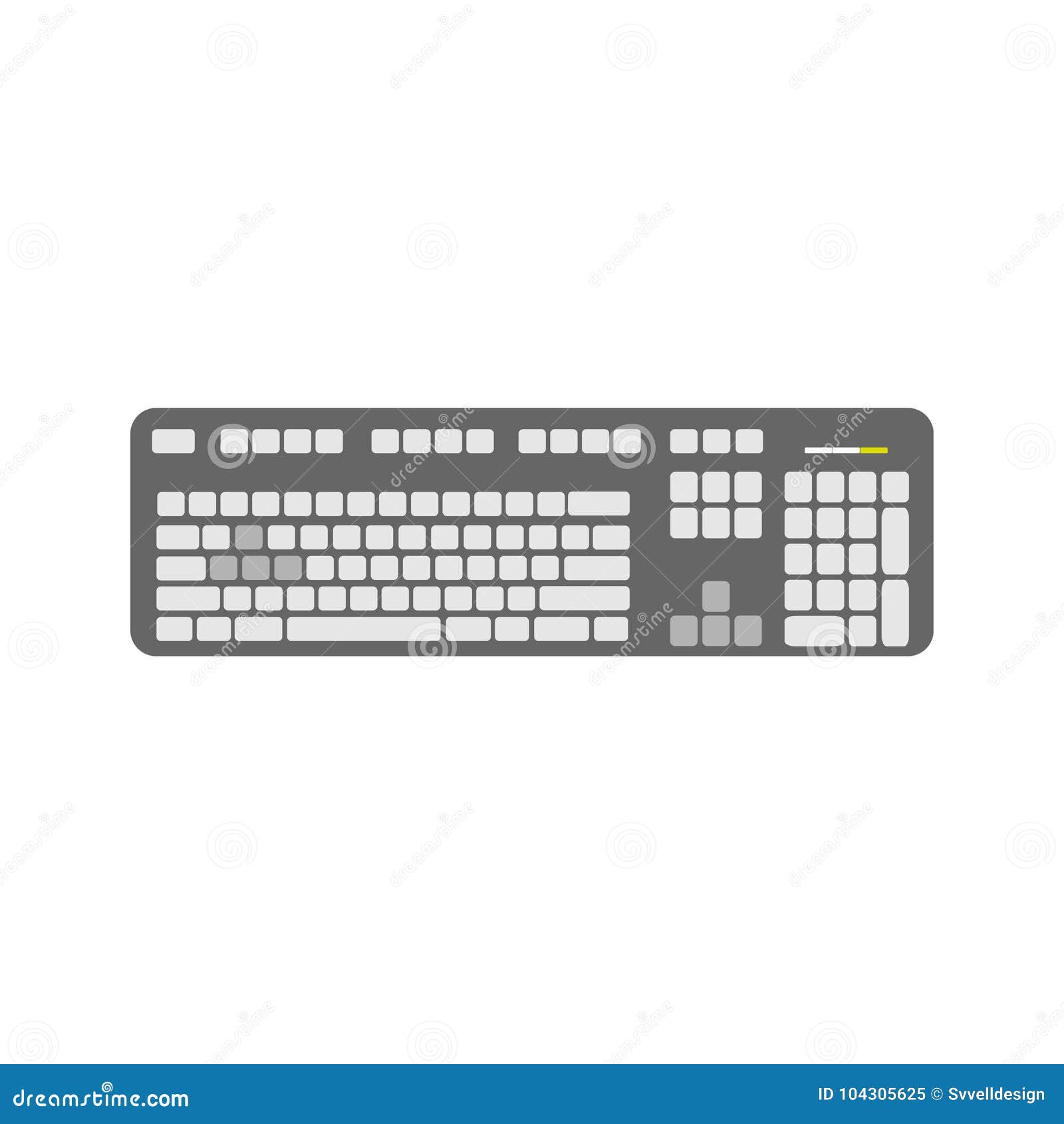 Grey Keyboard Device stock vector. Illustration of technology - 104305625