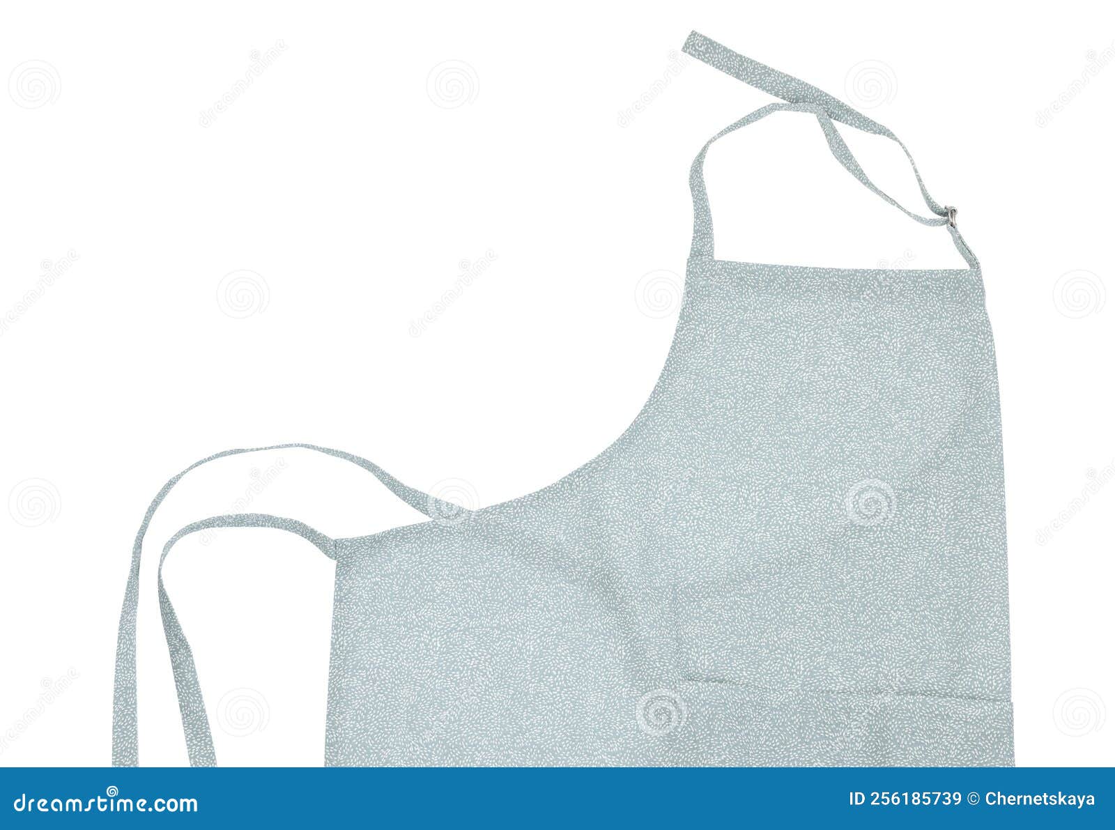 Grey Kitchen Apron with Pattern Isolated on White Stock Image - Image ...