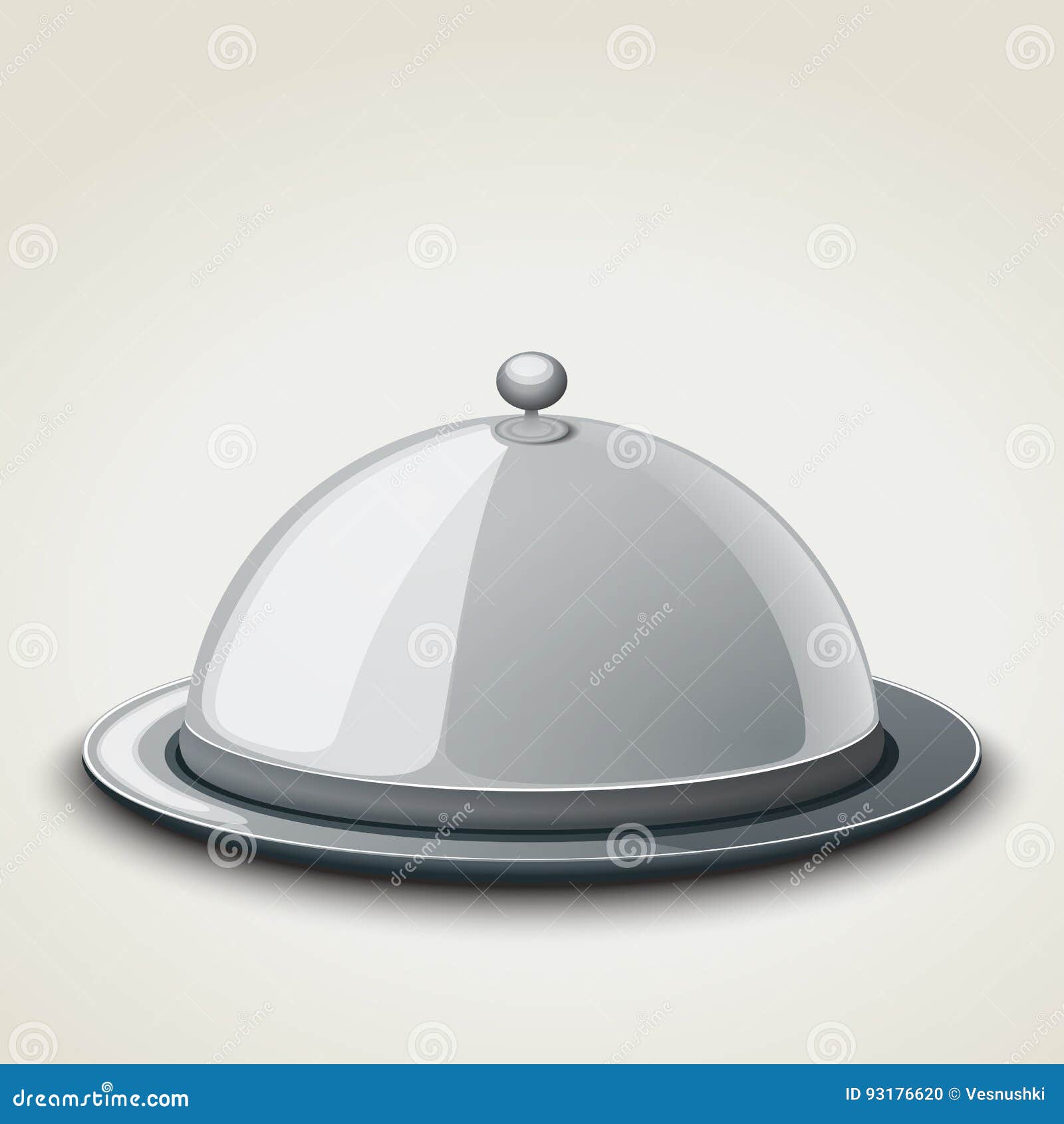Grey Kitchen Tray for Restaurant, Icon, Isolated on White Stock Vector ...