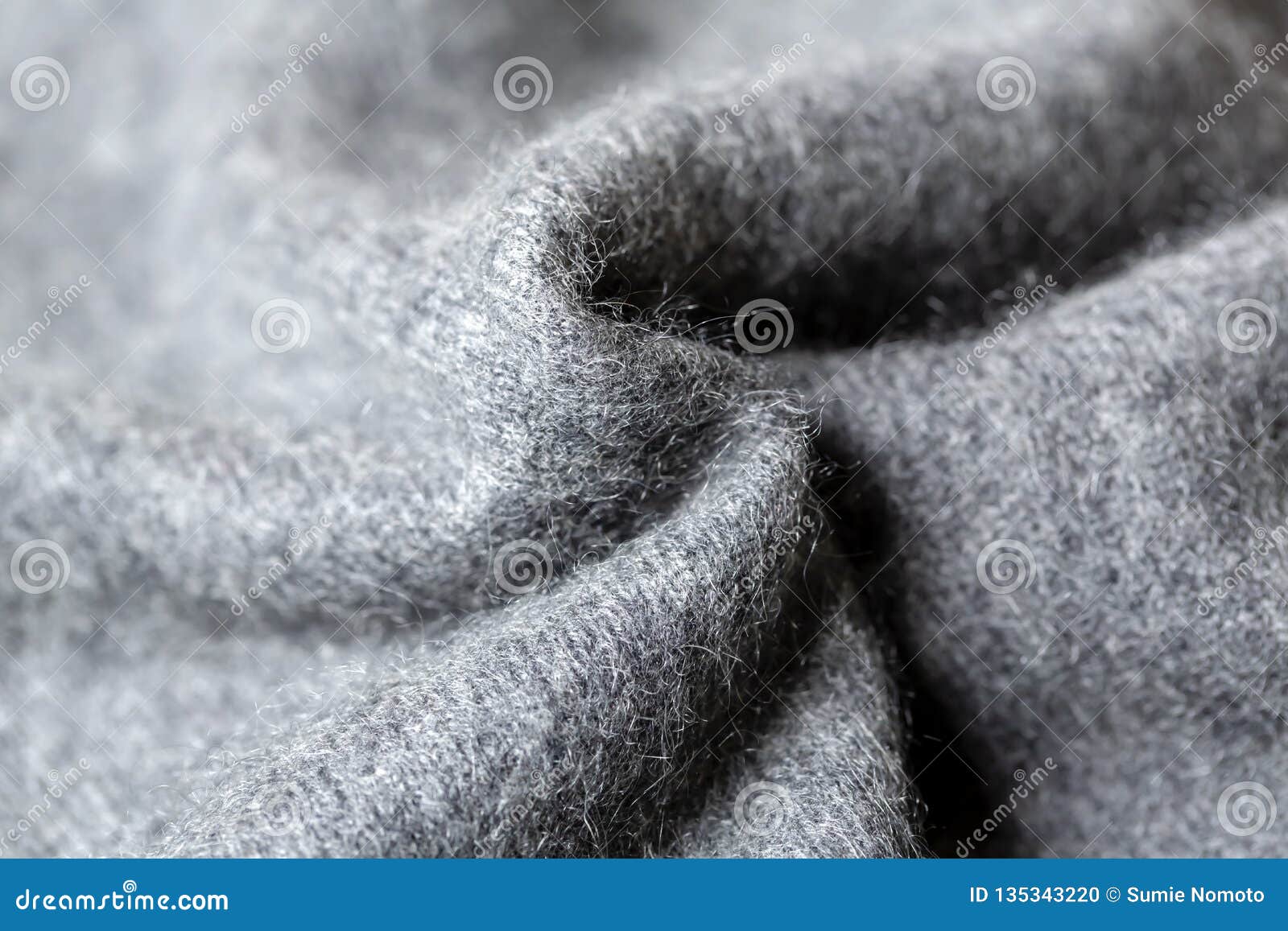 Grey Knitted Woolen Background Stock Photo - Image of fiber, close ...