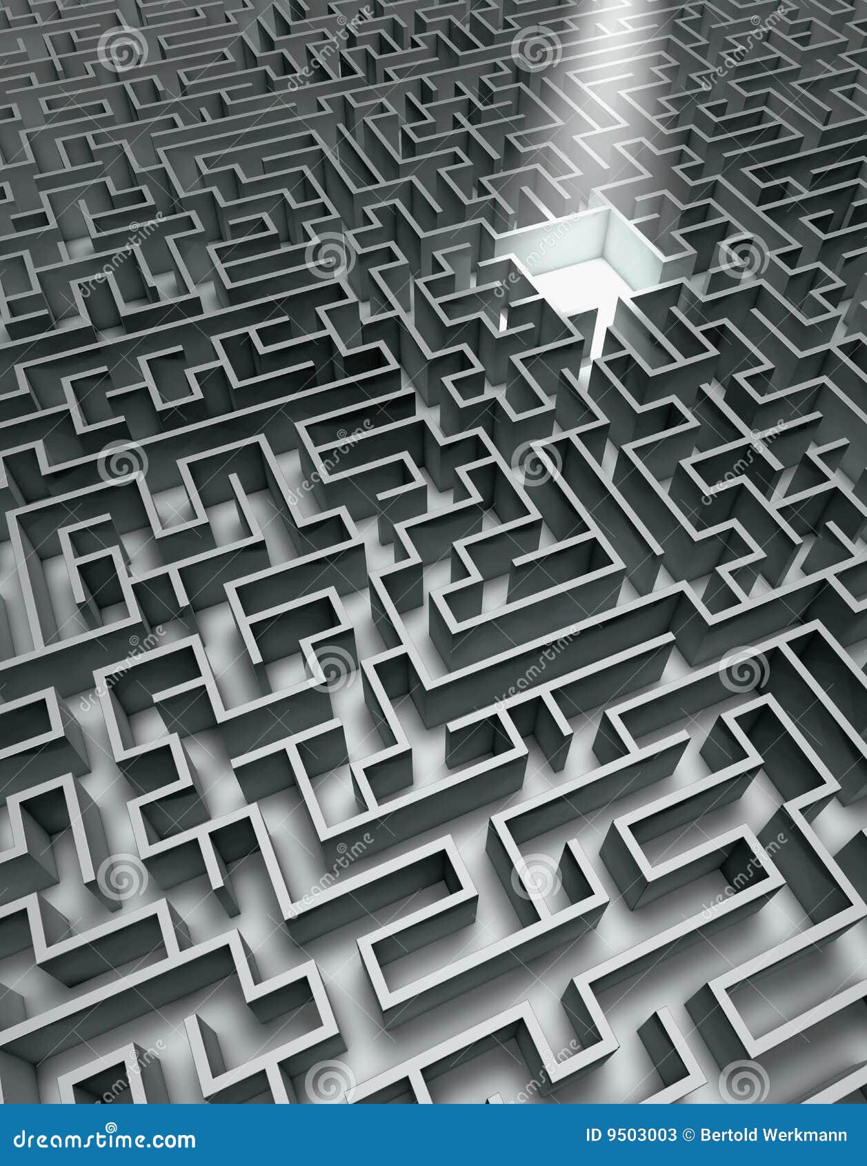 Grey Labyrinth stock illustration. Illustration of help - 9503003