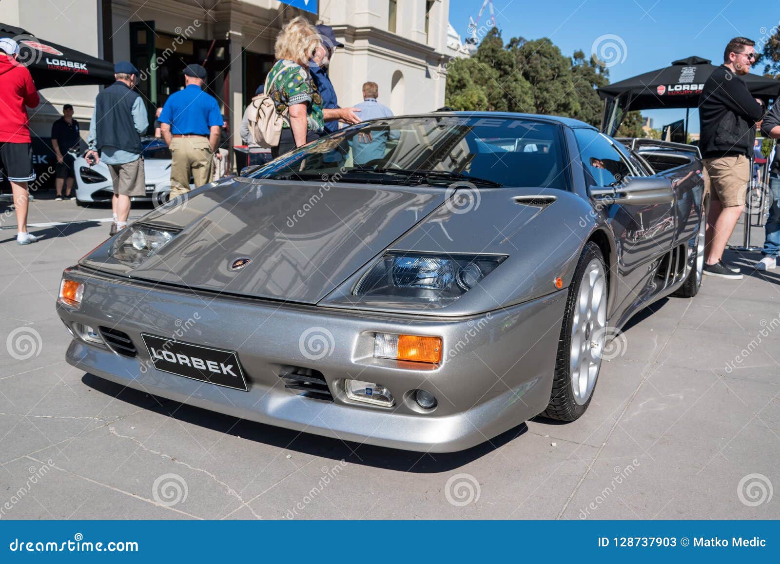 Gray Lamborghini Sports Car Editorial Stock Photo - Image of automobile ...