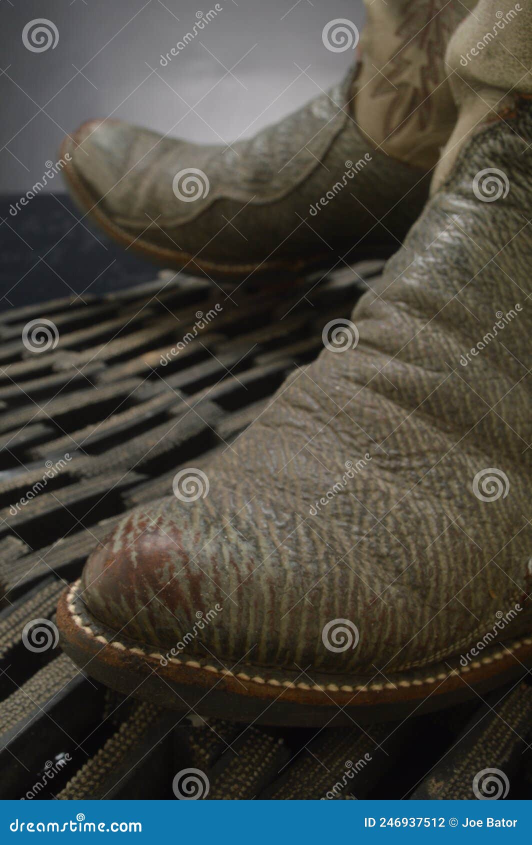 Cowboy Boots on Welcome Mat Stock Photo - Image of chic, cattleman ...