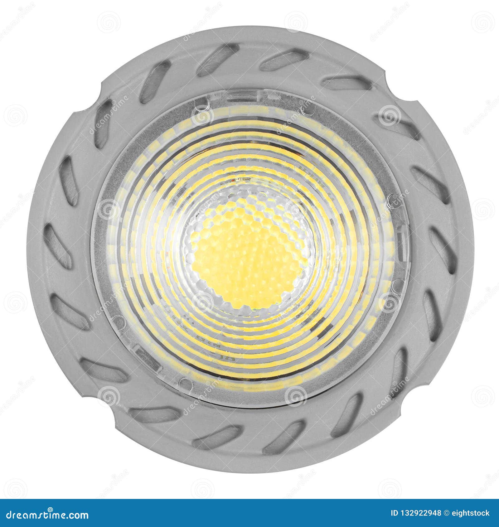 Grey LED Light Bulb Isolated on White Background Stock Photo - Image of ...