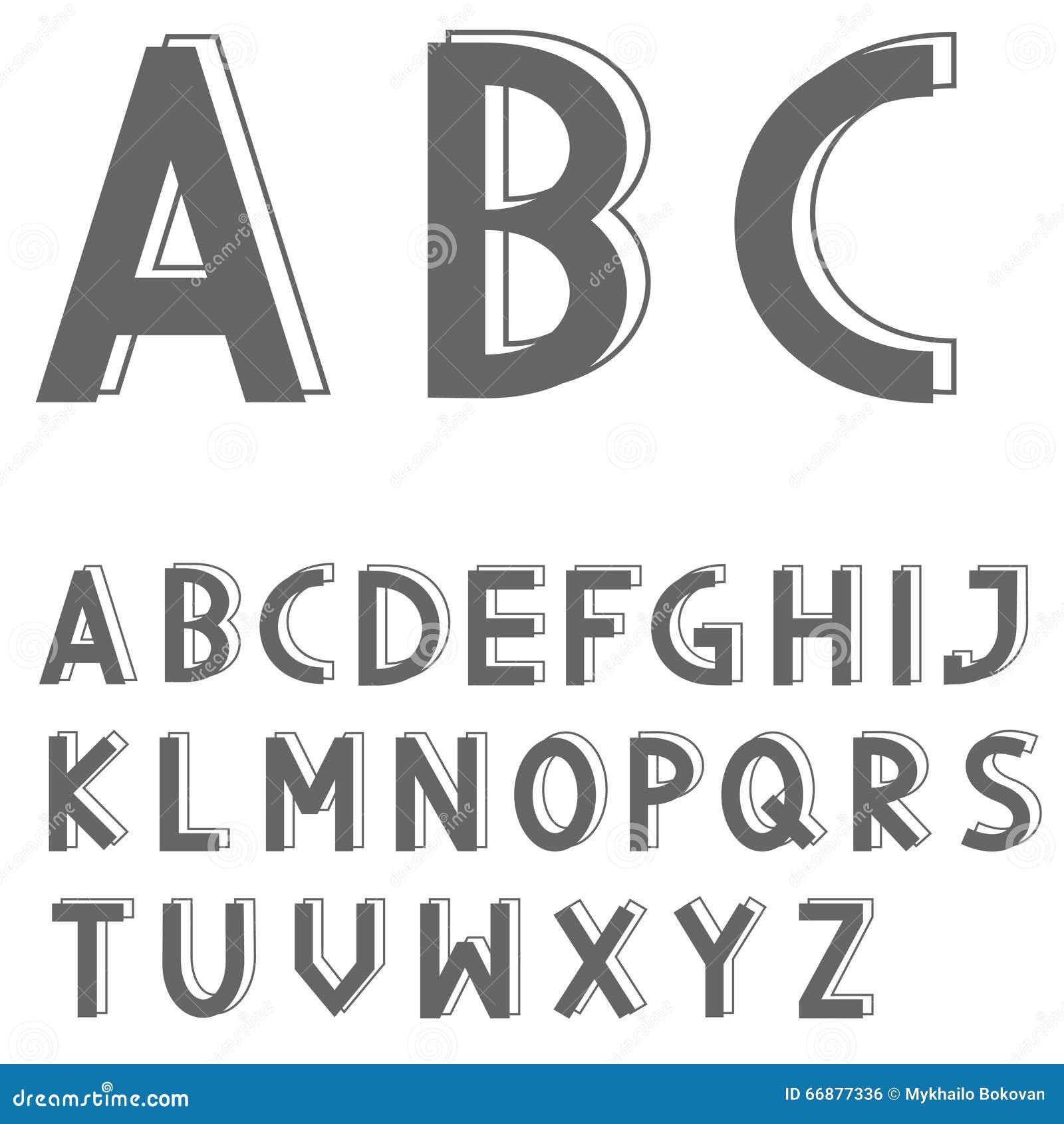 Grey Letter In Prospective Cartoon Vector | CartoonDealer.com #3034487
