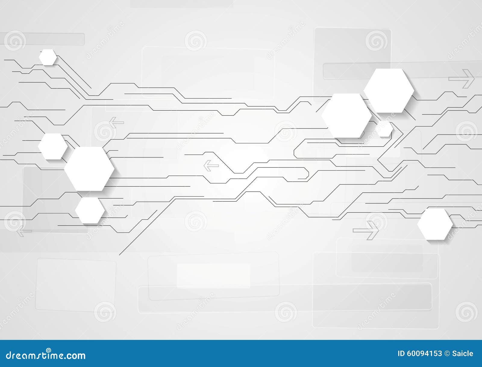 Grey Light Technology Background Stock Vector - Illustration of hitech ...