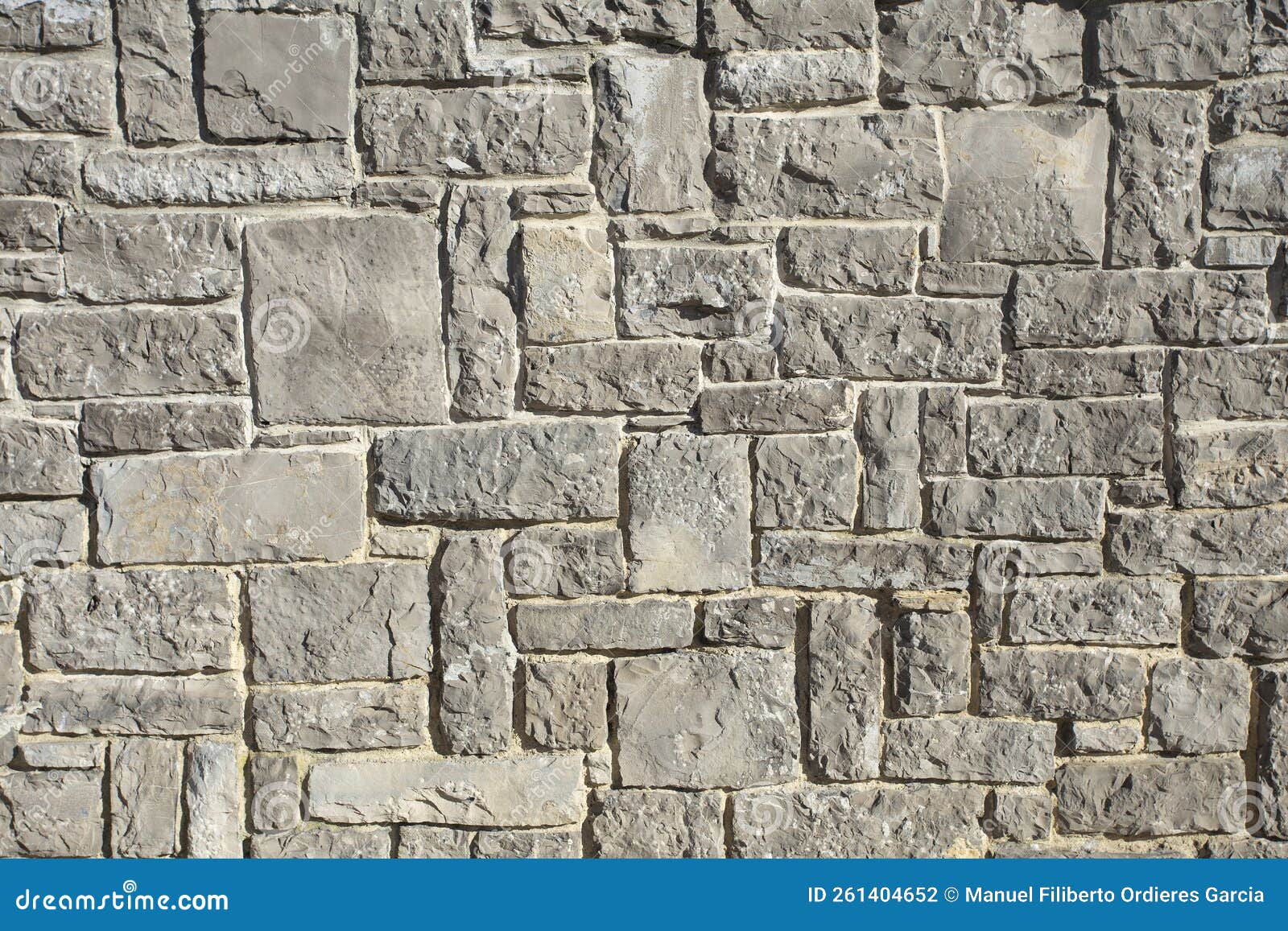 Grey Limestone Wall, Square and Rectangular Stones. Background for ...