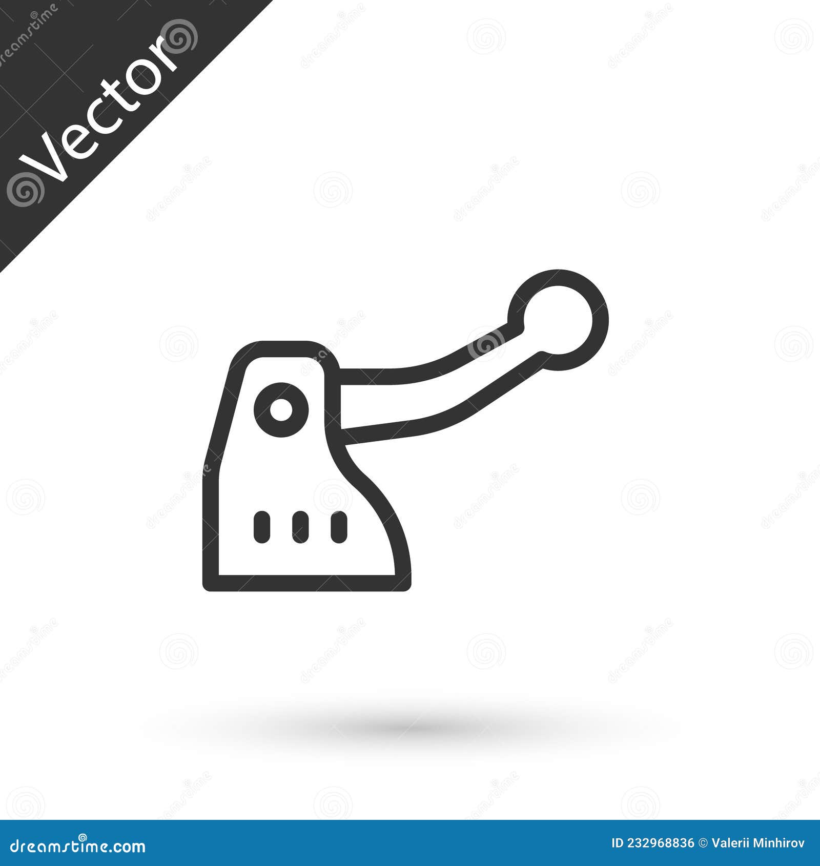 Grey Line Bicycle Brake Icon Isolated on White Background. Vector Stock ...