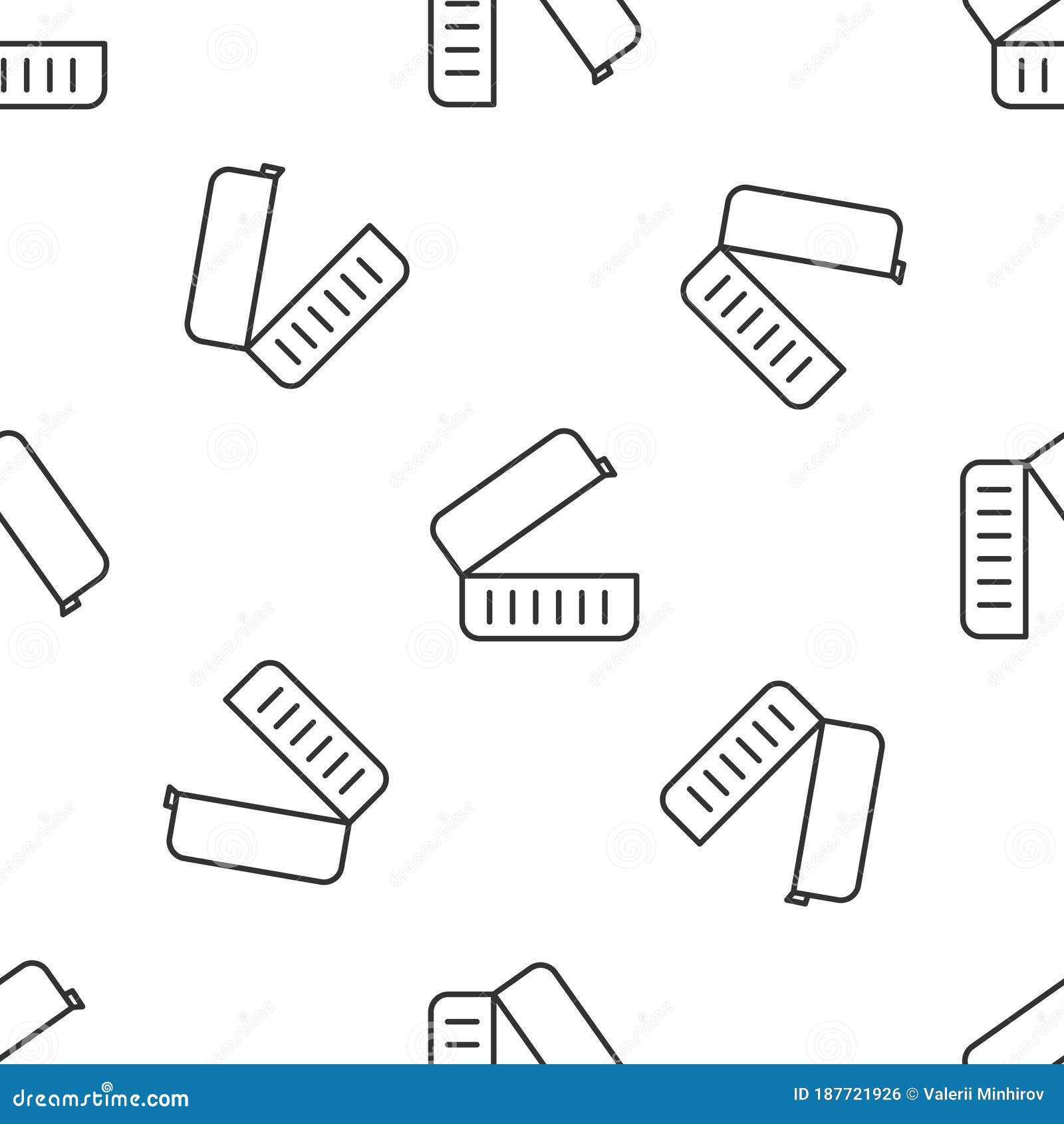 Grey Line Lunch Box Icon Isolated Seamless Pattern on White Background ...
