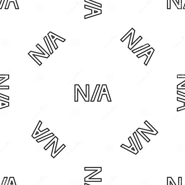 Grey Line Not Applicable Icon Isolated Seamless Pattern on White ...