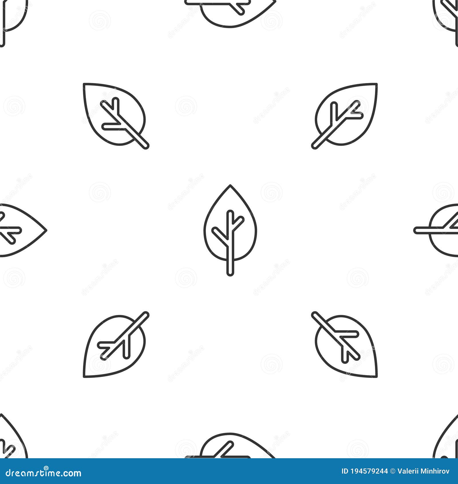 Grey Line Tree Icon Isolated Seamless Pattern on White Background ...