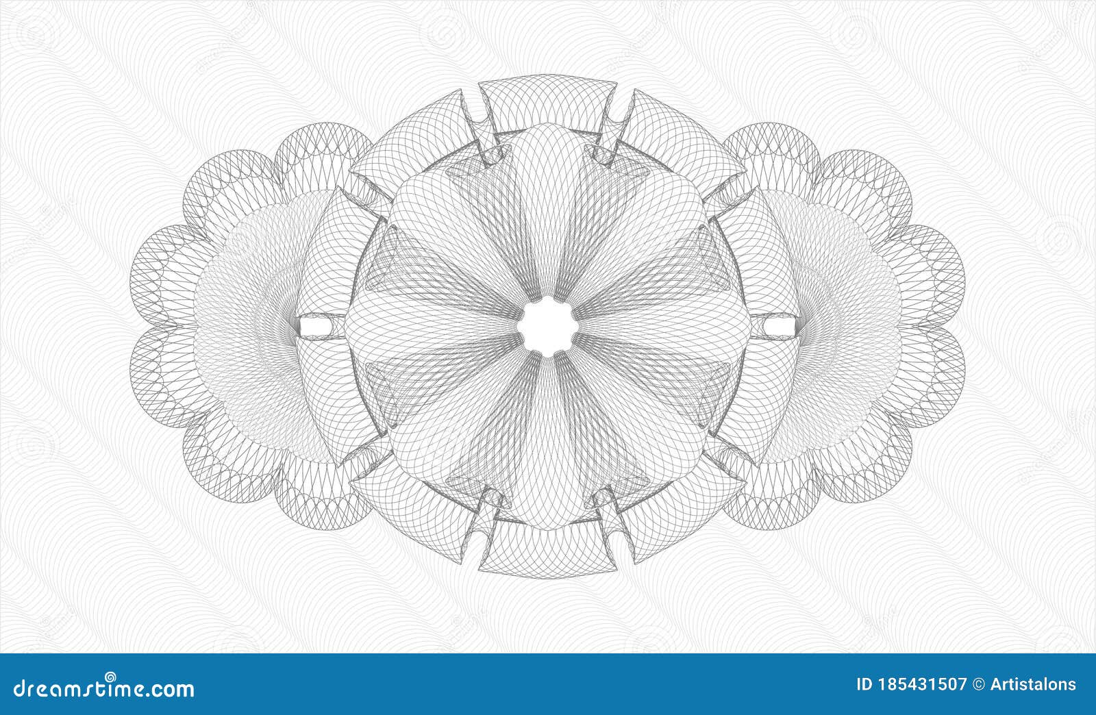 Grey Linear Rosette. Vector Illustration. Detailed EPS10 Stock ...