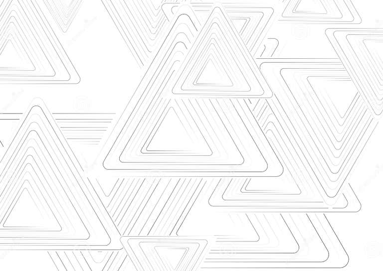 Grey Linear Triangles Abstract Geometric Tech Background Stock ...