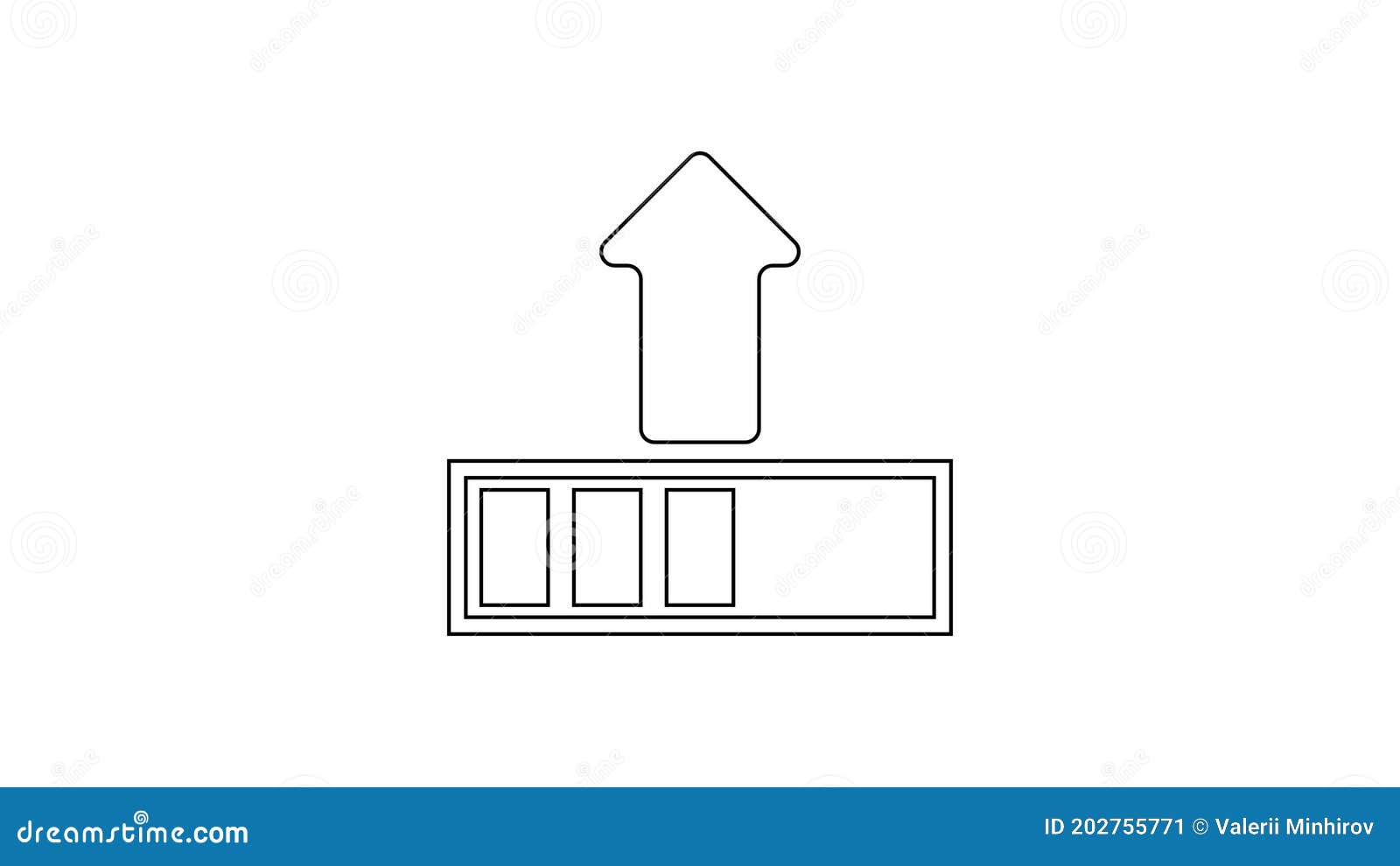 Grey Loading Line Icon on White Background. Upload in Progress ...