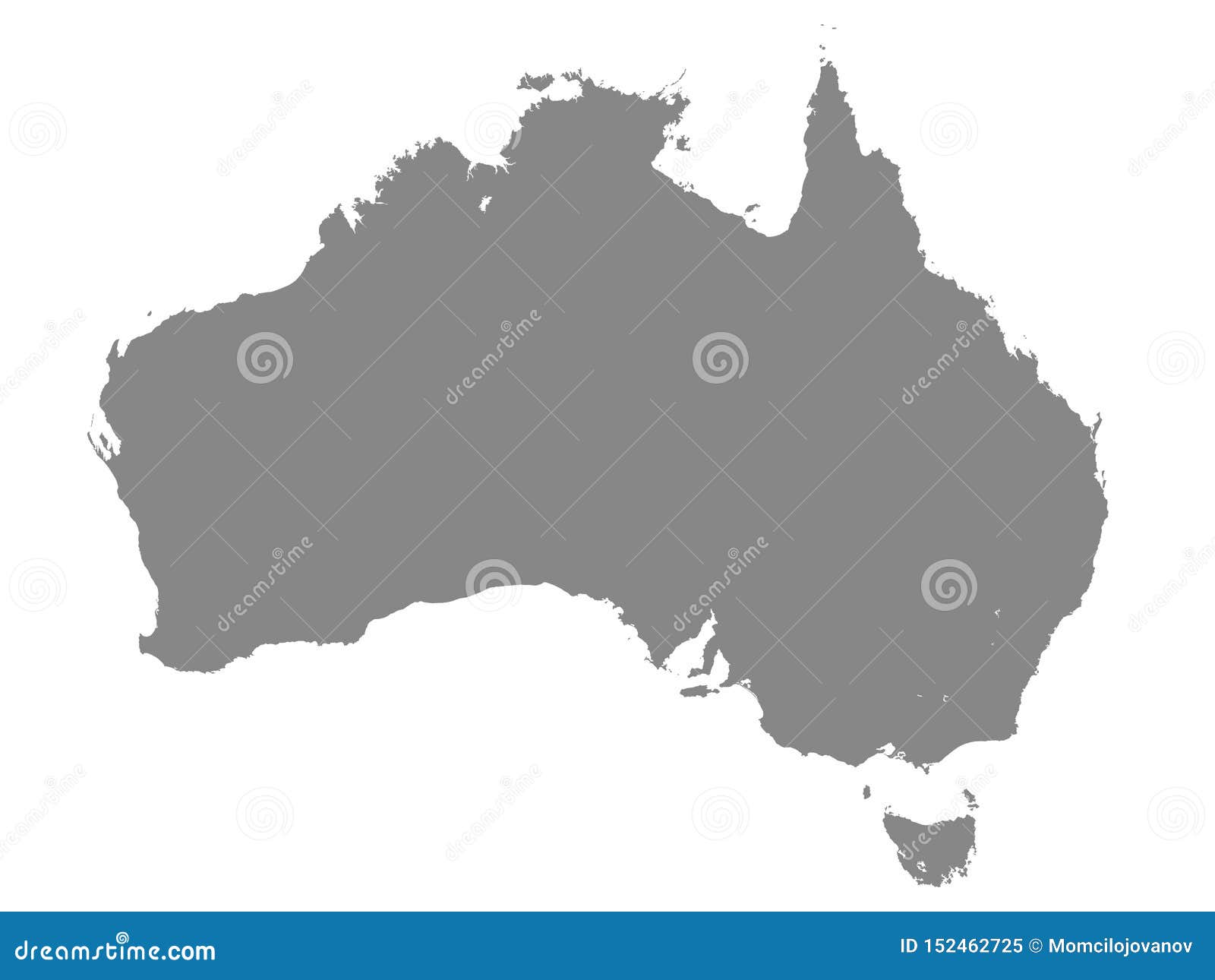 Tasmania And Surrounding Area, Island State Of Australia, Gray ...