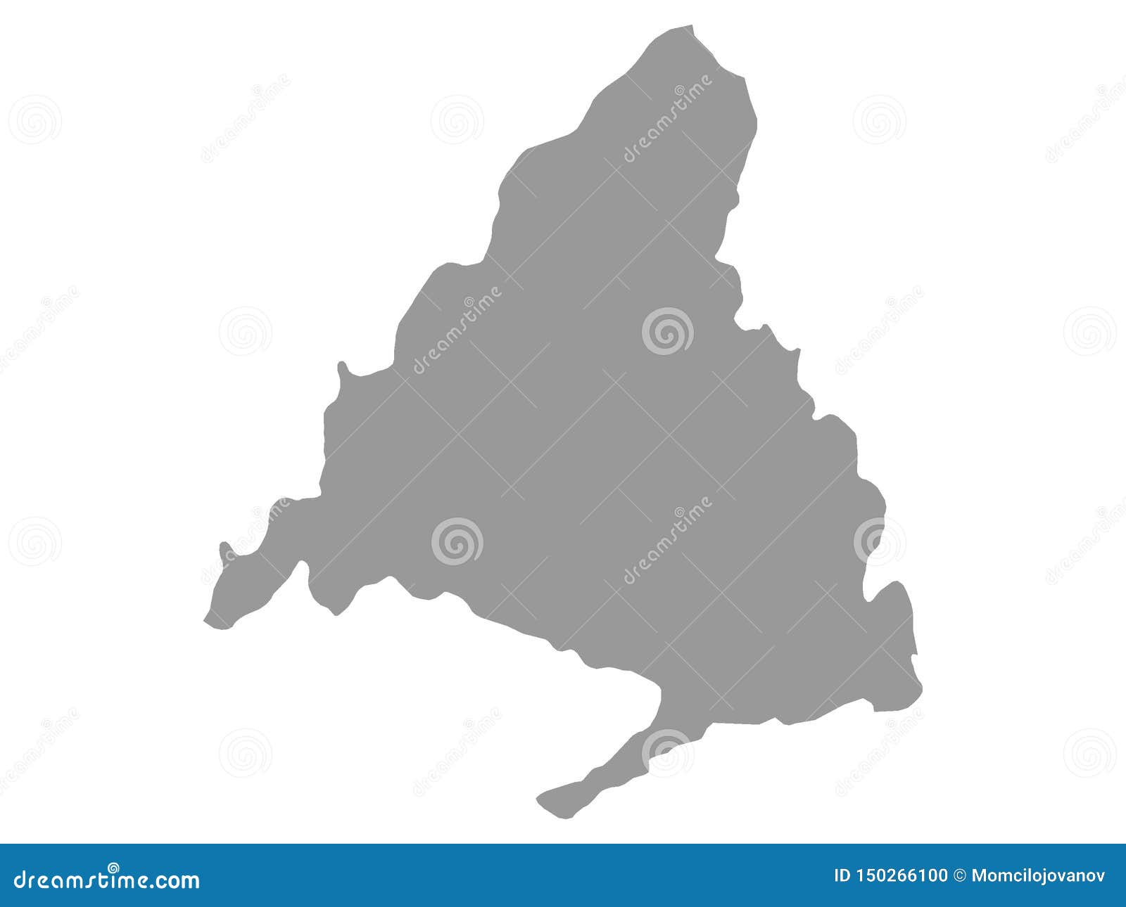 Grey Map of the Spanish Autonomous Community of Madrid Stock Vector ...