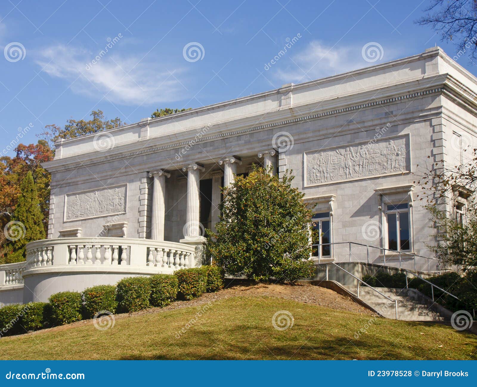 Grey Marble Building on a Hill Under Sky Stock Photo - Image of granite ...