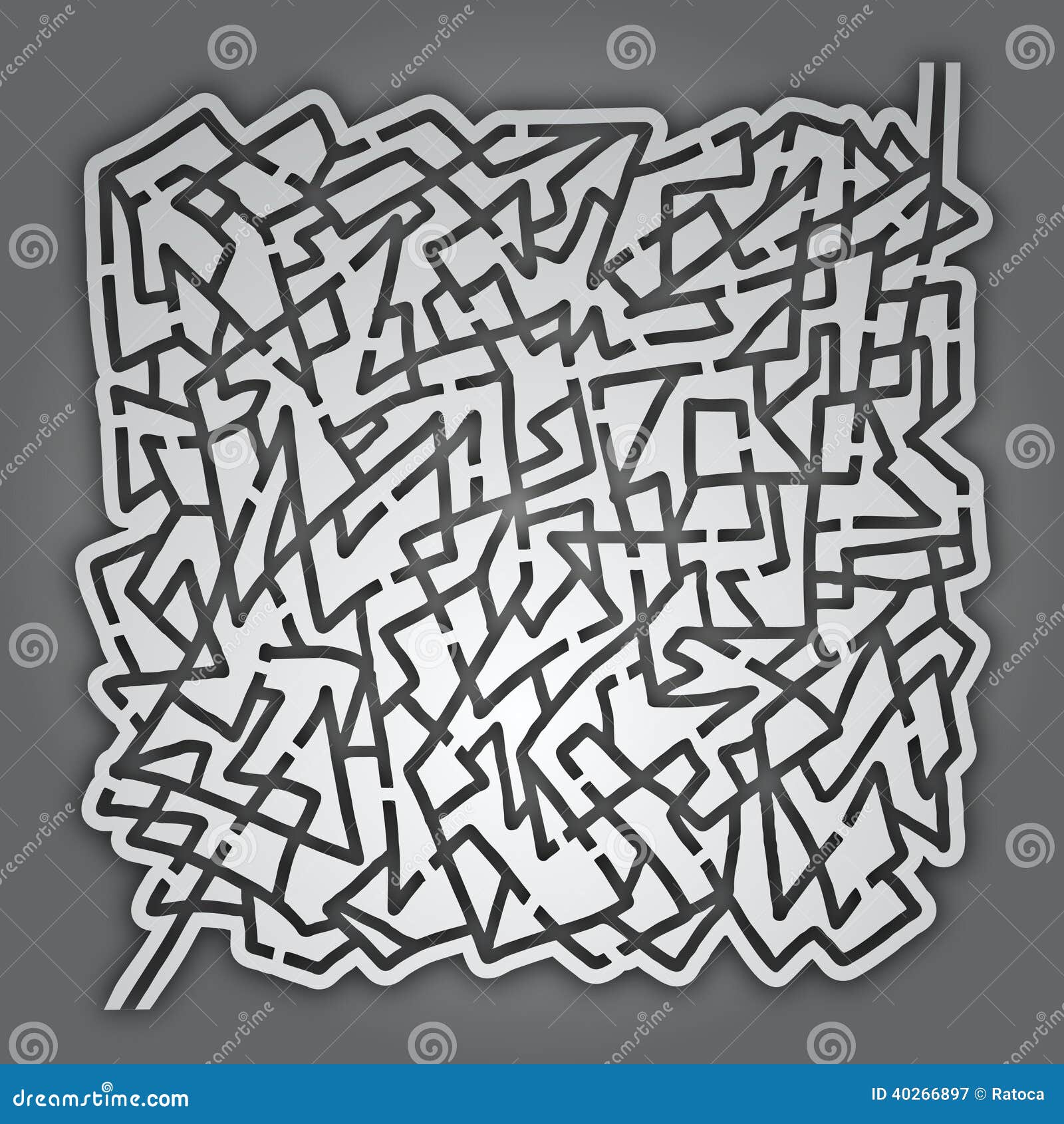Grey maze stock vector. Illustration of white, hobby - 40266897