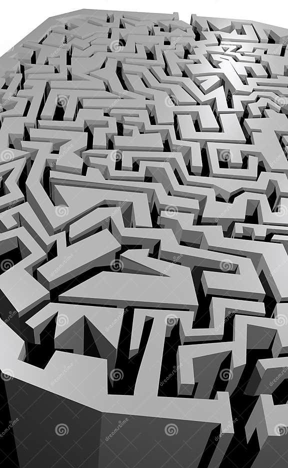 Grey maze stock illustration. Illustration of artistic - 41181928