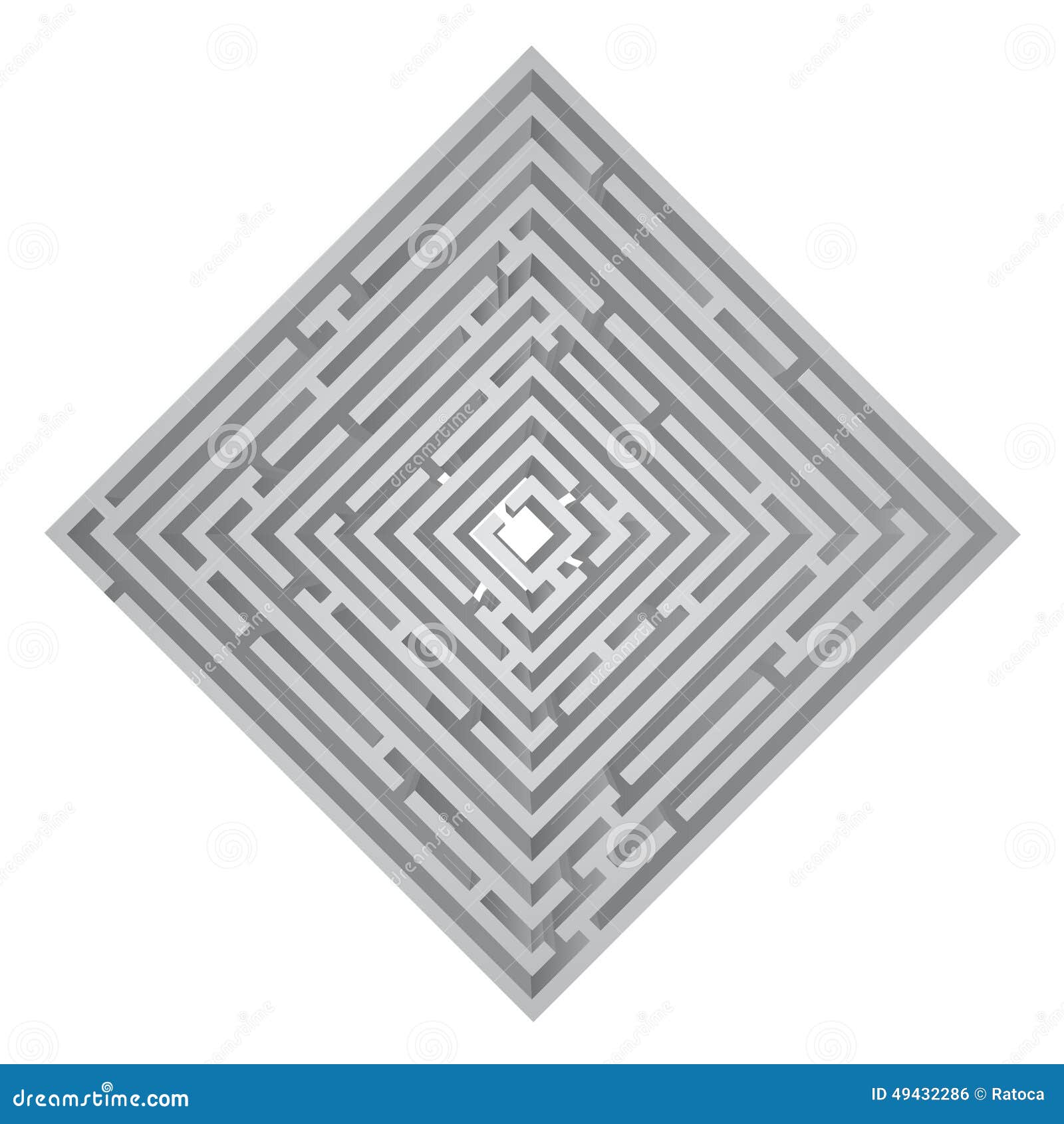 Grey maze stock vector. Illustration of think, seamless - 49432286
