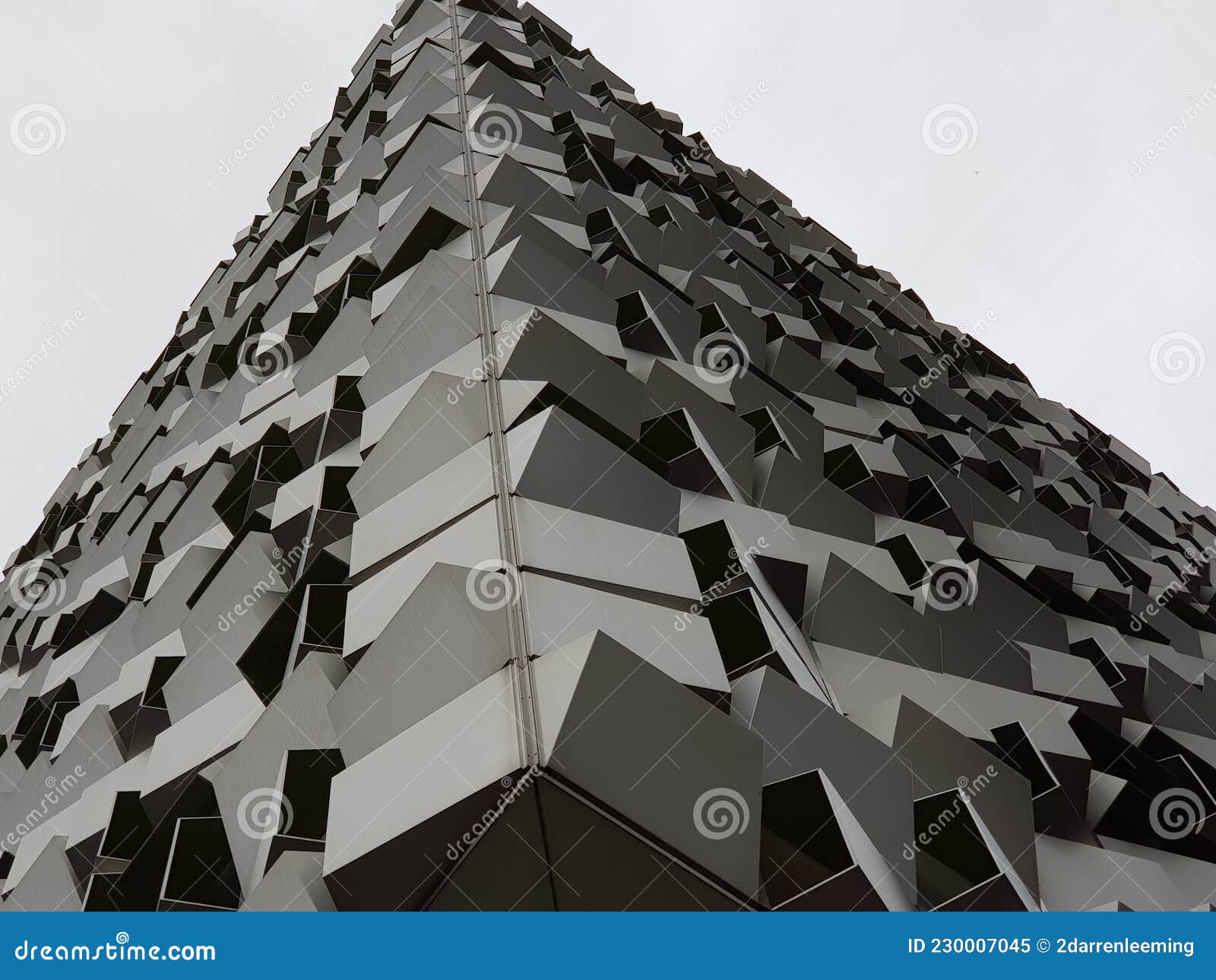 Grey Metal Effect Building Interesting Architecture UK Stock Image ...