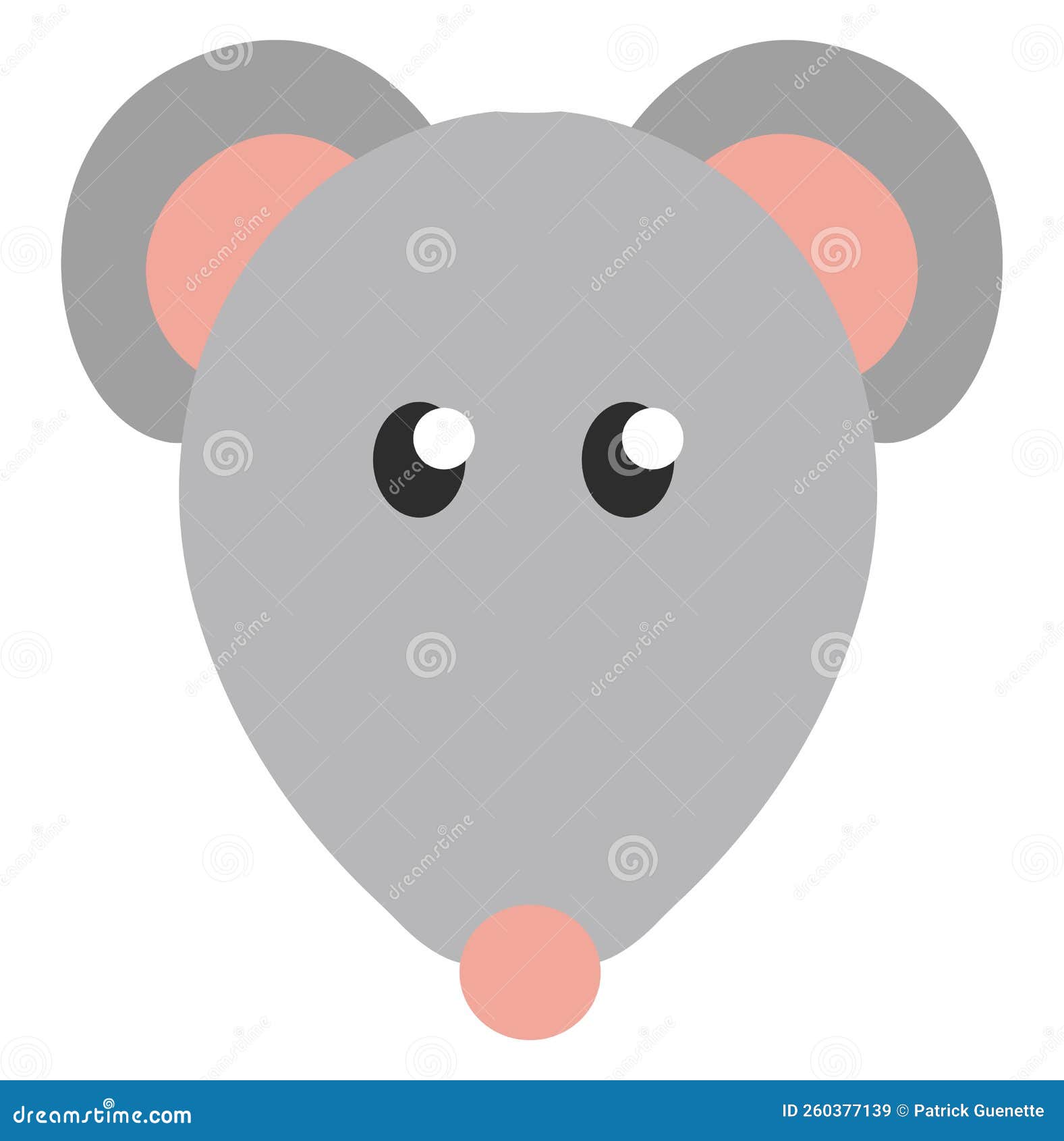 Grey mice head, icon stock vector. Illustration of tail - 260377139
