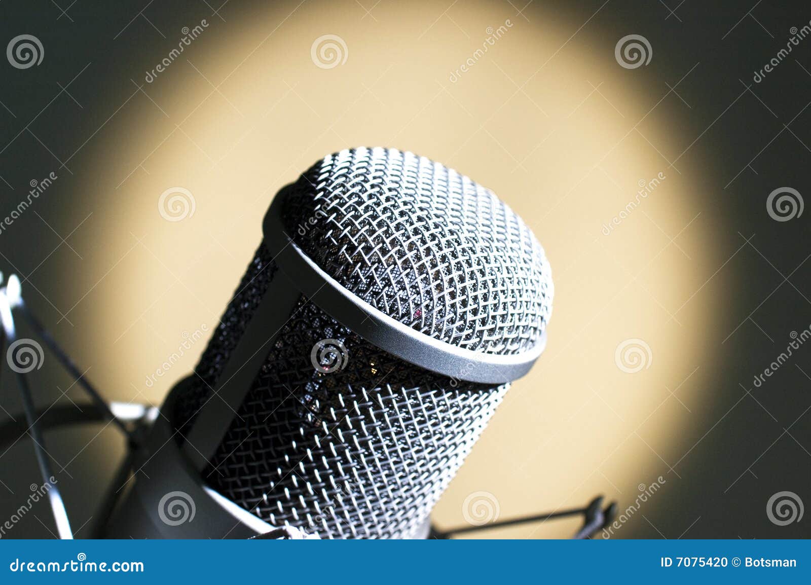 Grey microphone. stock photo. Image of mike, radio, area - 7075420