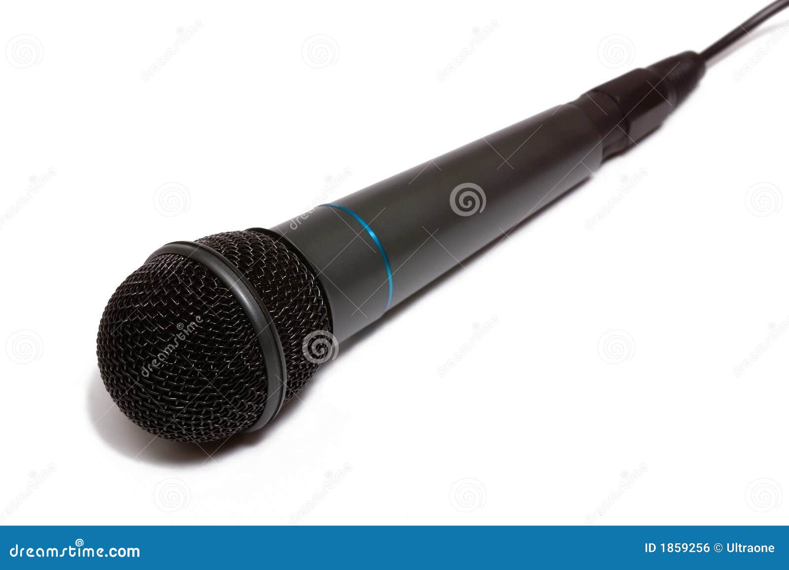 Grey Microphone Isolated on White. Stock Photo - Image of voice ...