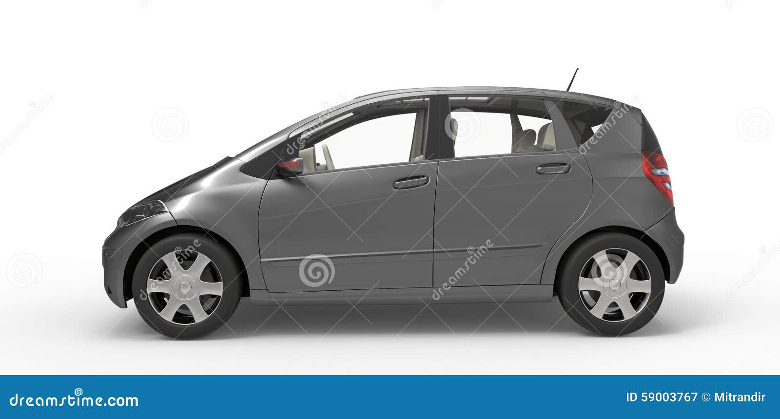 Grey Modern Compact Car stock image. Image of model, chrome - 59003767