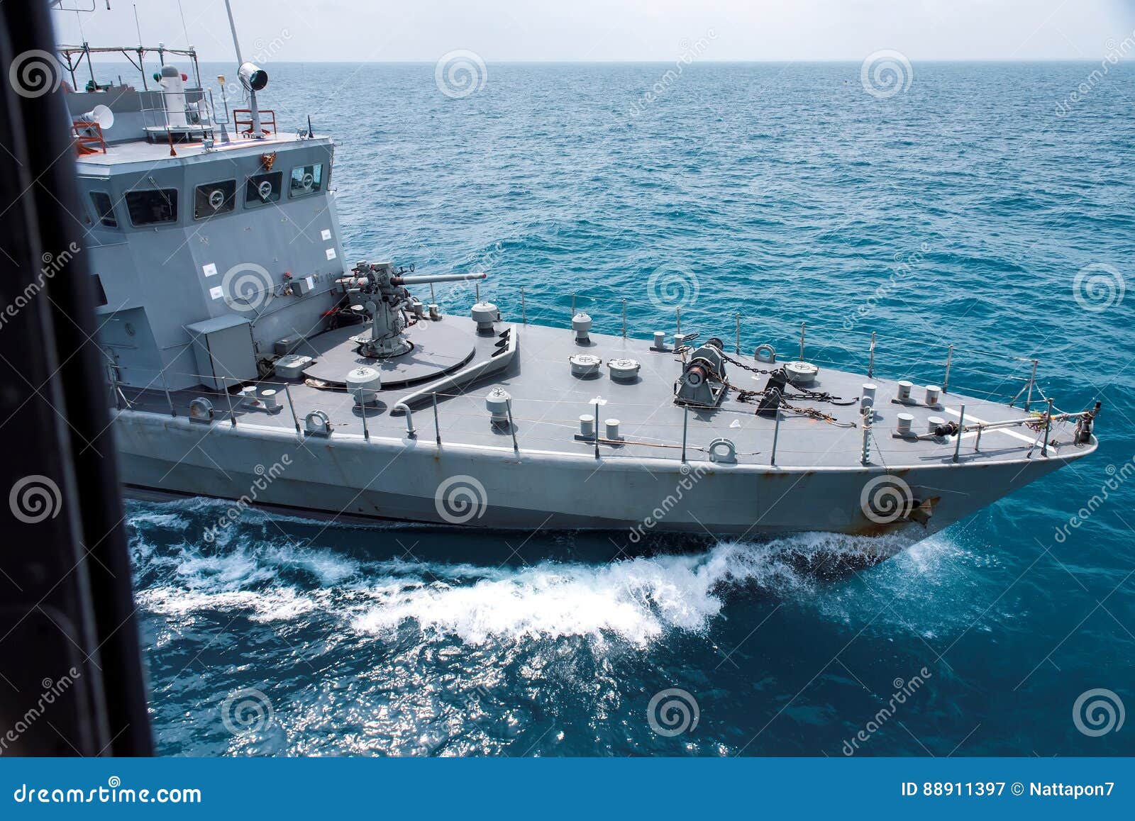 Grey Modern Warship Aerial View. Stock Image - Image of industrial ...