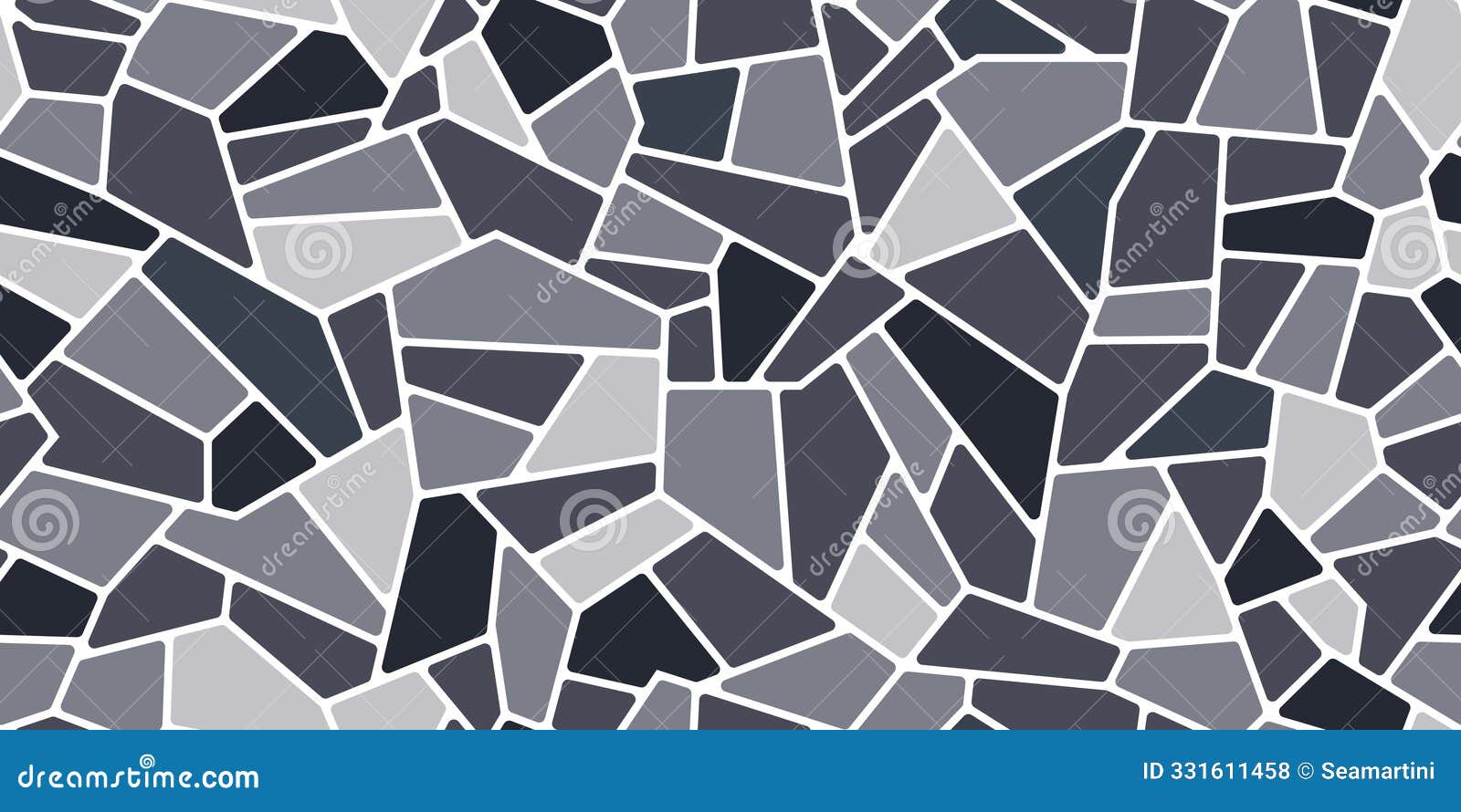 Grey Mosaic Stone Floor, Splinter Tile Pattern Stock Vector ...