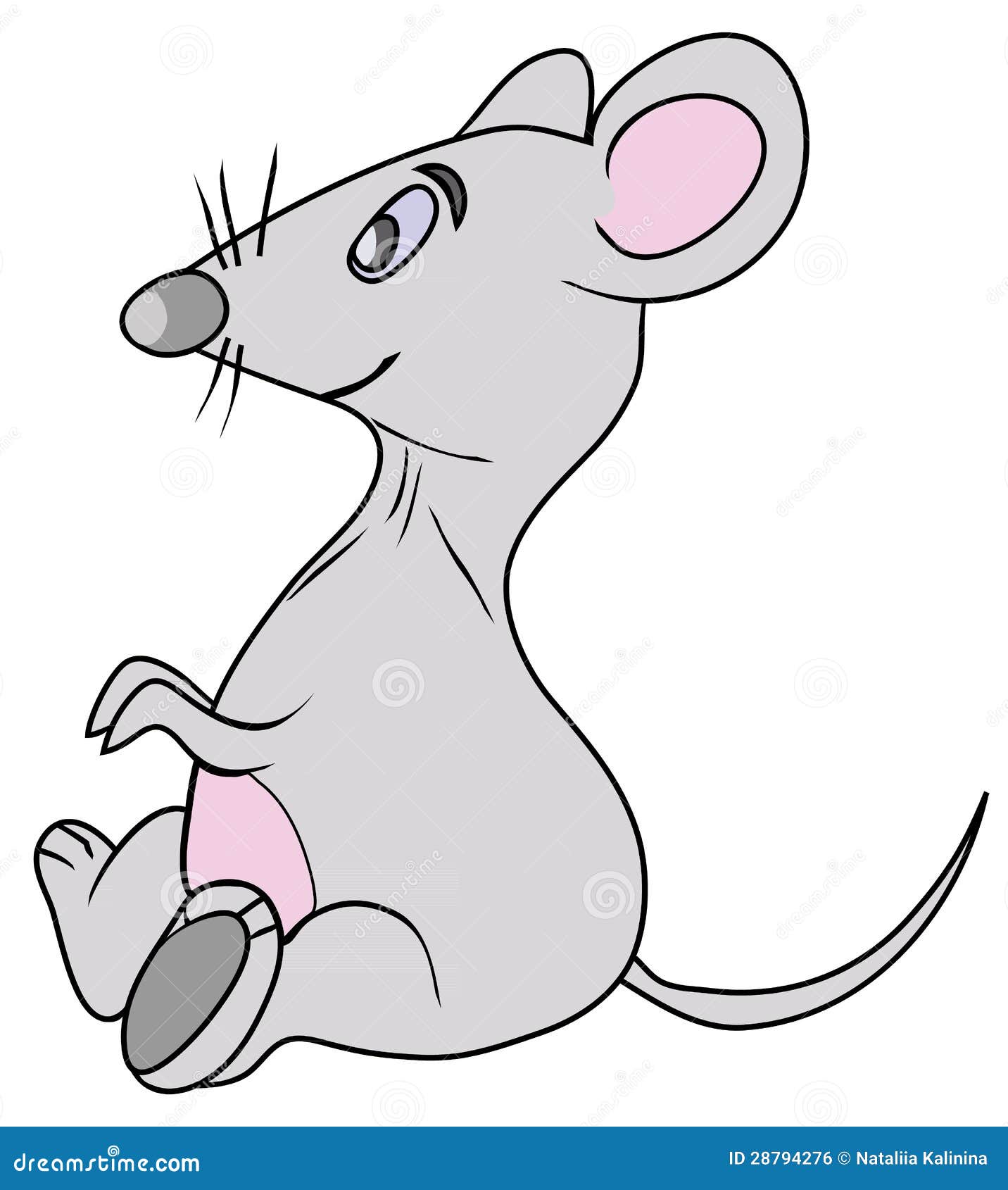 The grey mouse stock vector. Illustration of animal, drawing - 28794276