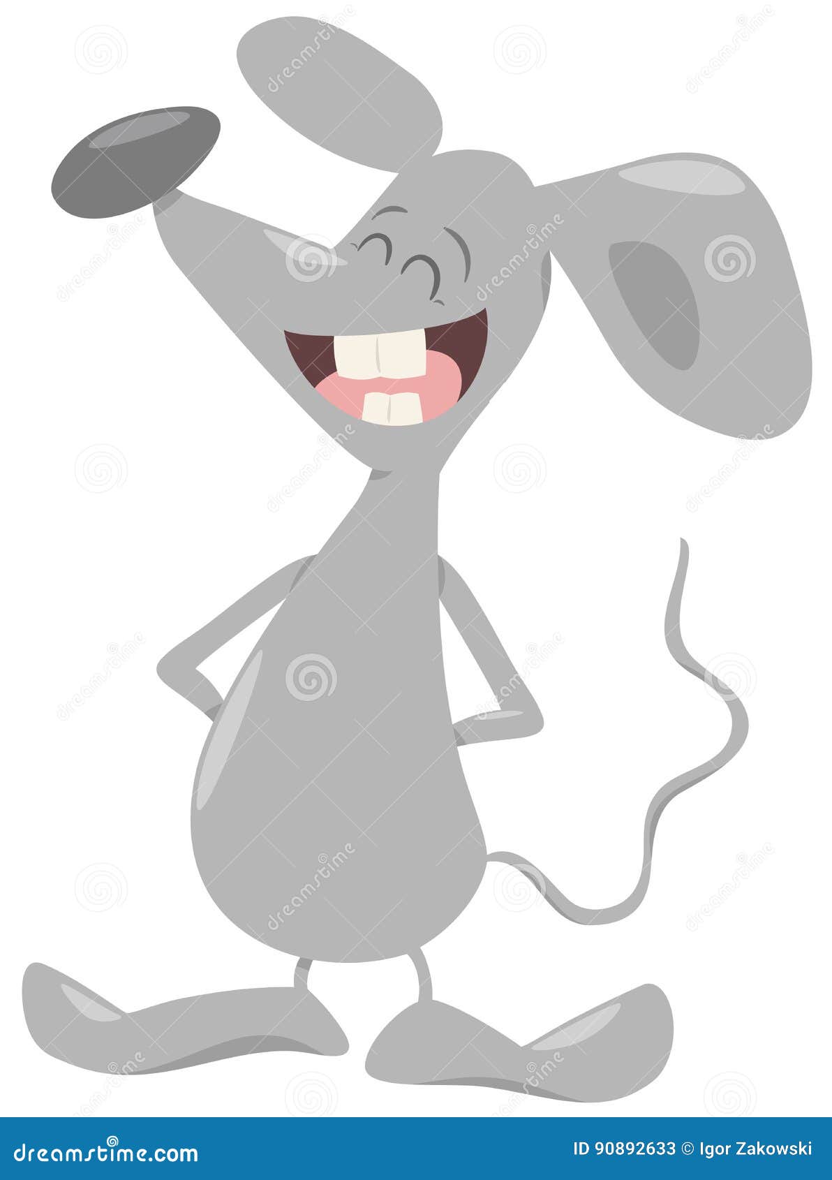 Grey Mouse Animal Character Stock Vector - Illustration of comics ...