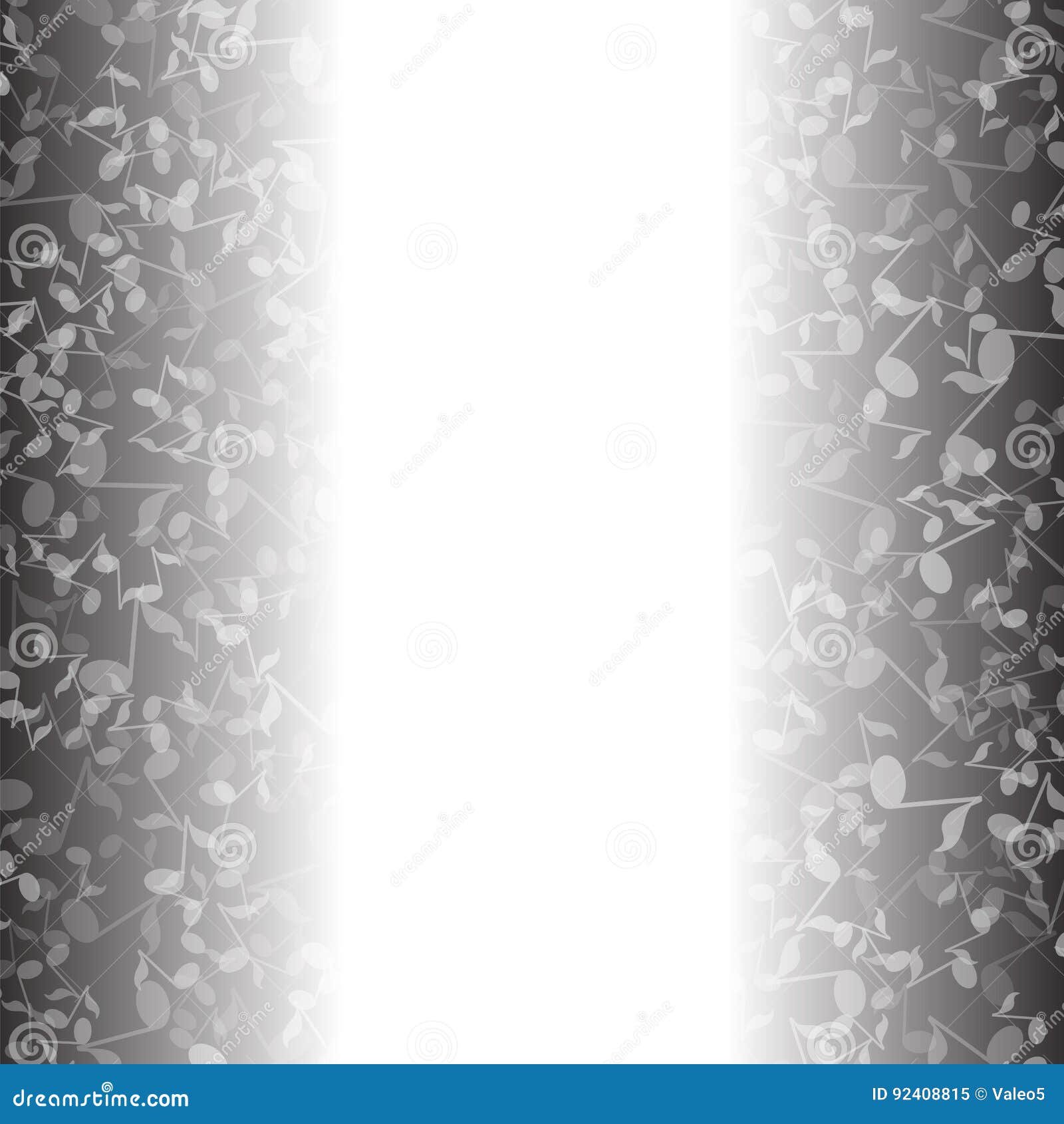 Grey Musical Notes Pattern illustrazione vettoriale. Illustrazione di ...