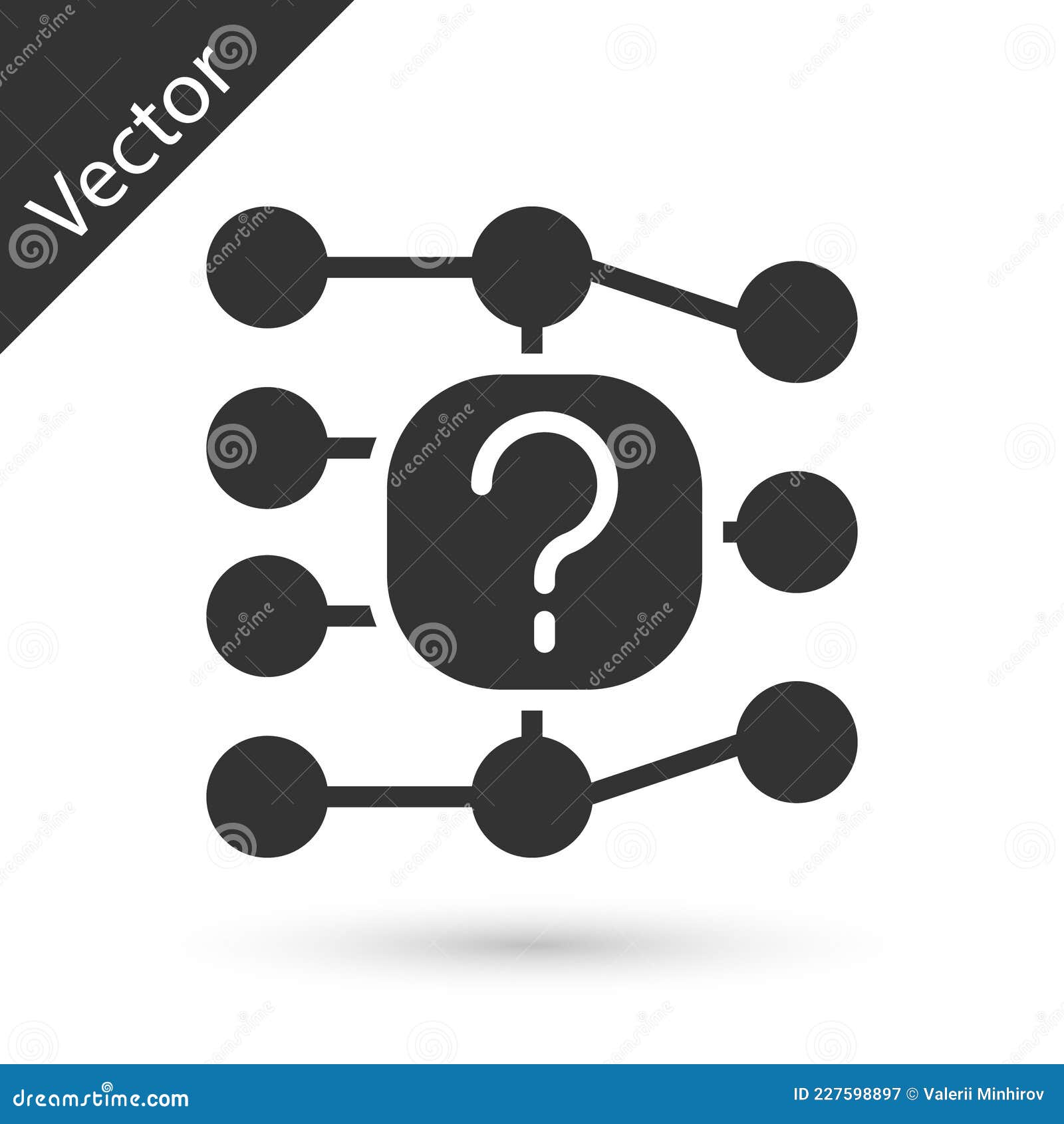 Grey Neural Network Icon Isolated on White Background. Artificial ...