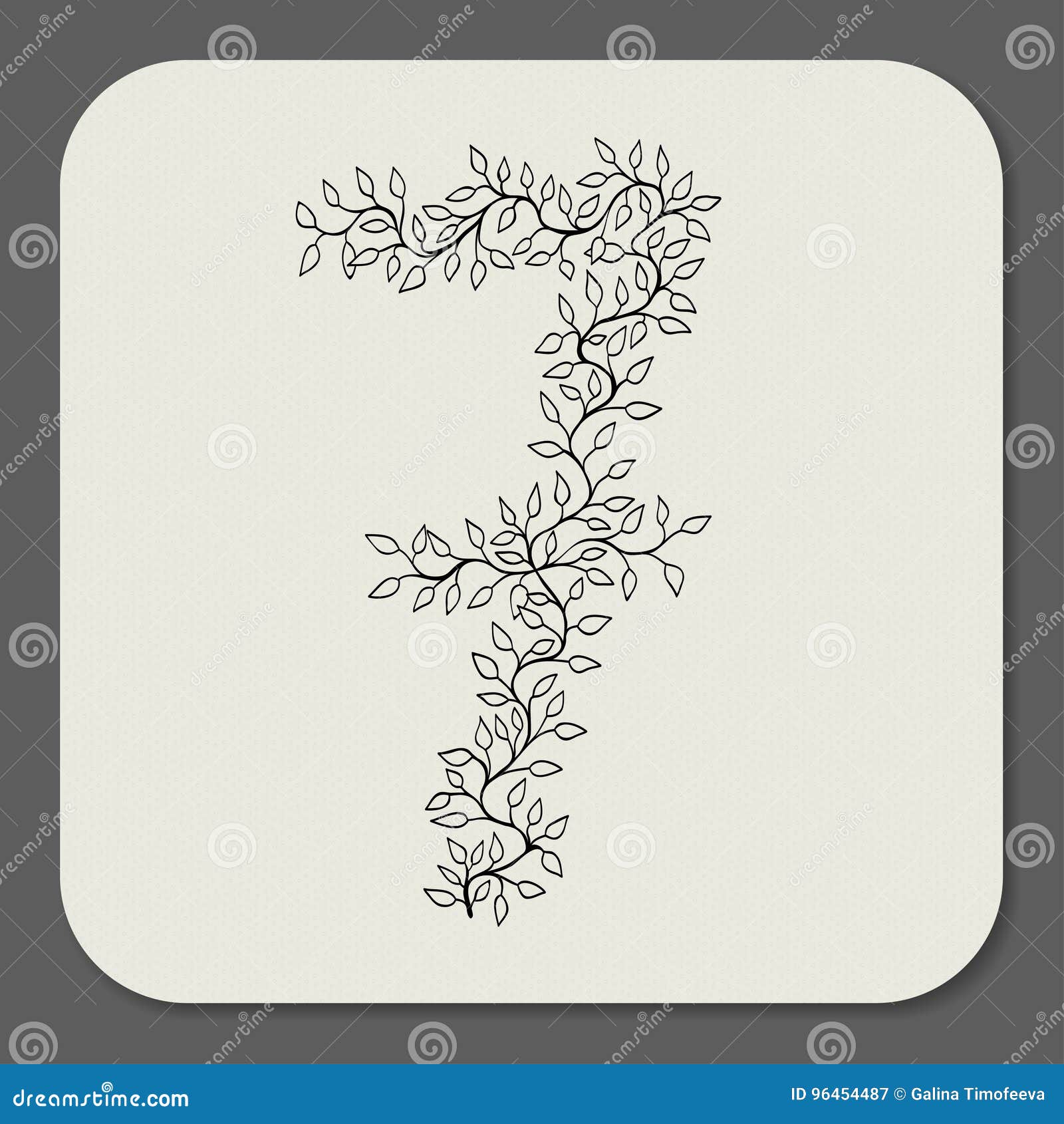 Grey numbers stock vector. Illustration of drawing, graphic - 96454487
