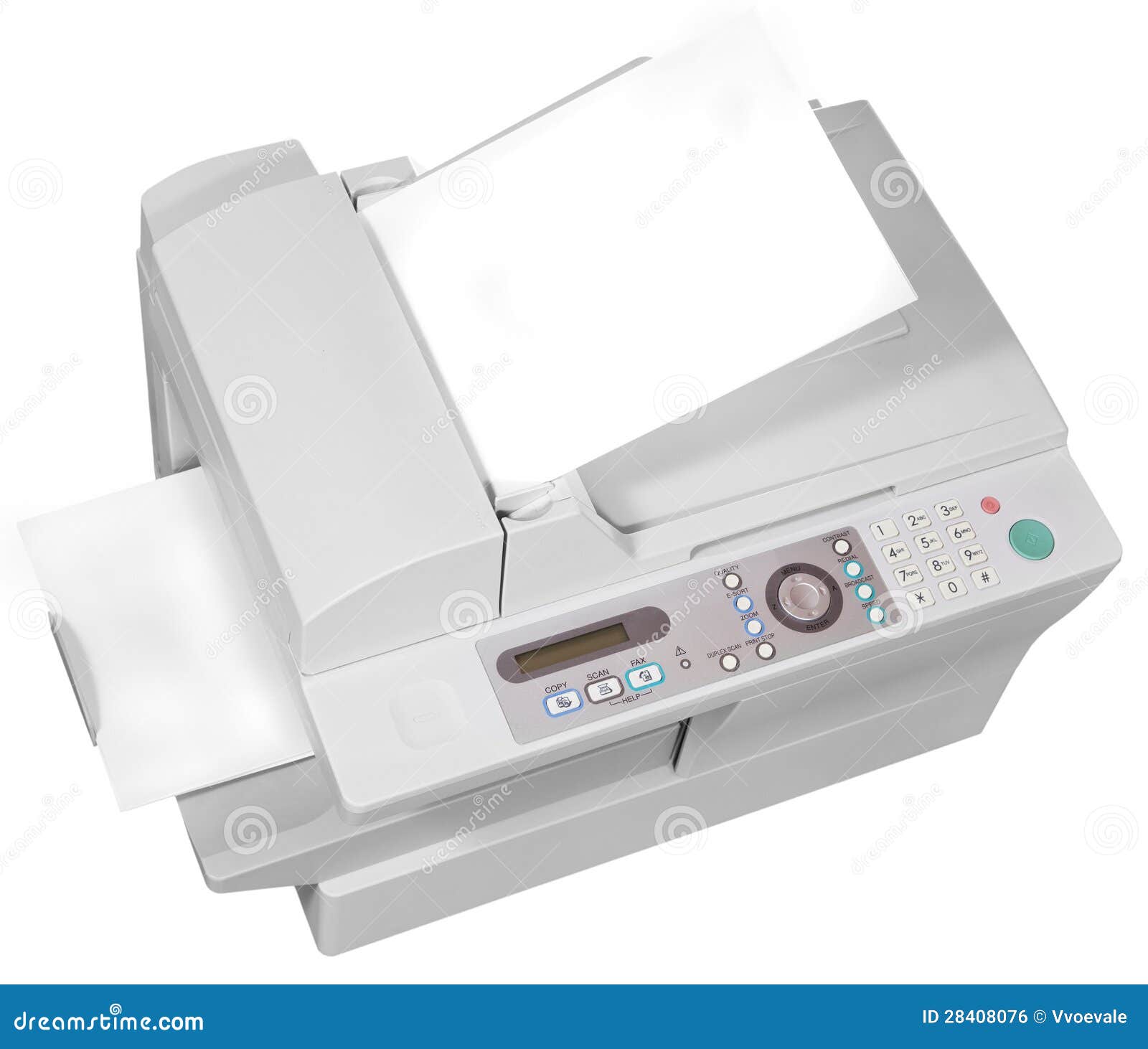 Grey Office Multifunction Device Stock Photo - Image of control, feeder ...